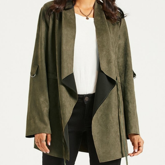 Jackets & Coats | Drawstring Open Front Women Jacket | Poshmark